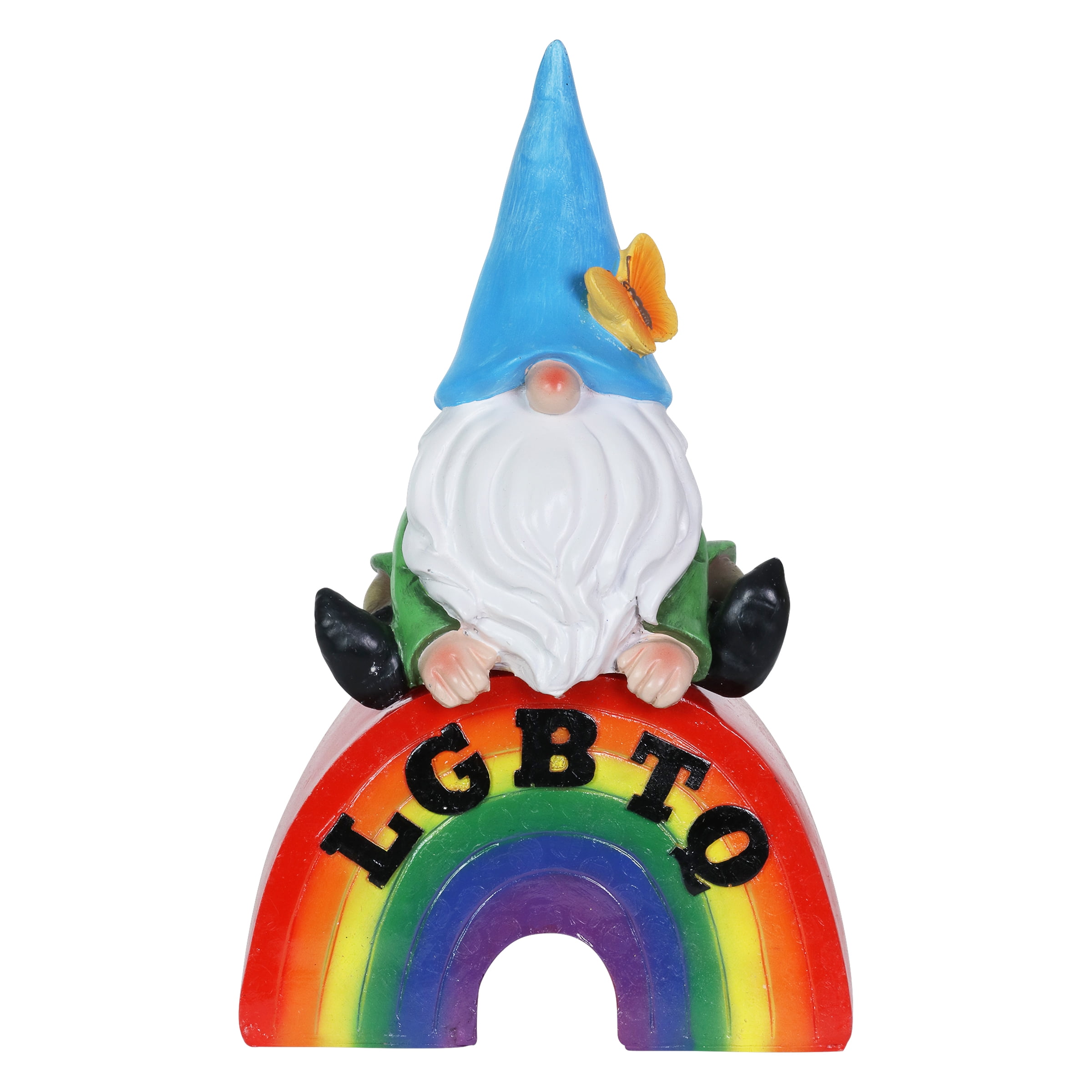 Exhart Gnome on LGBTQ Rainbow Garden Statue, 7x11.5 inches, Resin (Yard ...