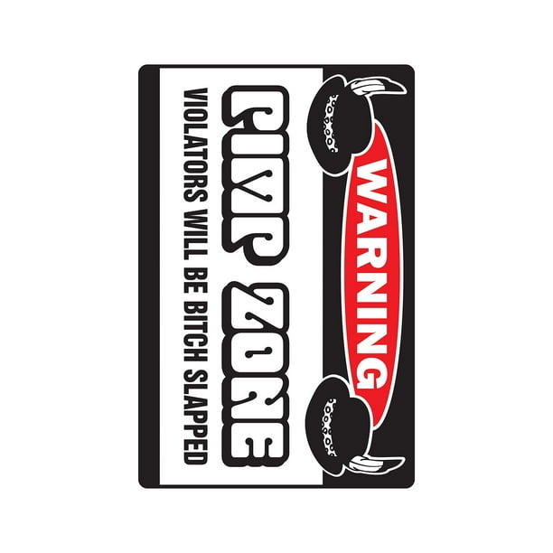 PIMP ZONE Warning Sign Or Decals player rapper rap mobile pimping ...