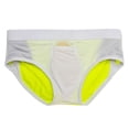 Men's Summer Color Block Triangle Swim Briefs, Padded Quick Dry Beach ...