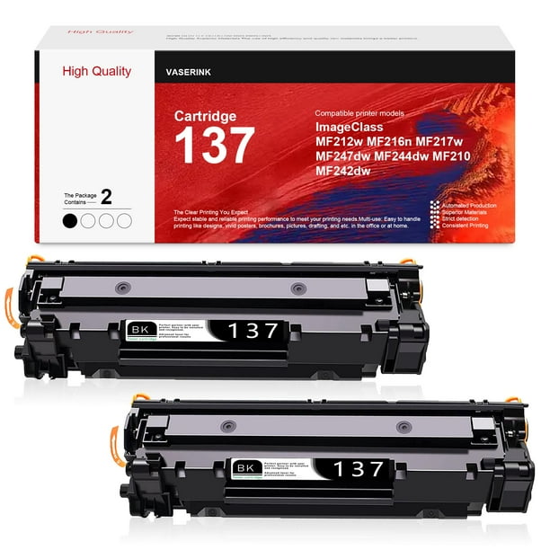 2 Pack C137 CRG137 CRG 137 Toner Cartridge Replacement for Canon 137 ...
