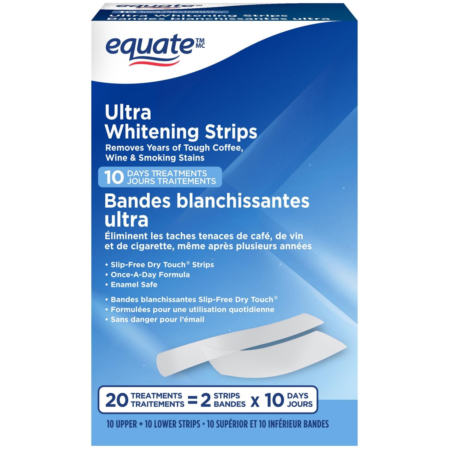 Click here for Equate Ultra Whitening Strips 10 Days Treatments prices