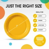 Exquisite, Paper Plates, 7" Disposable, Yellow, 100ct - Walmart.com