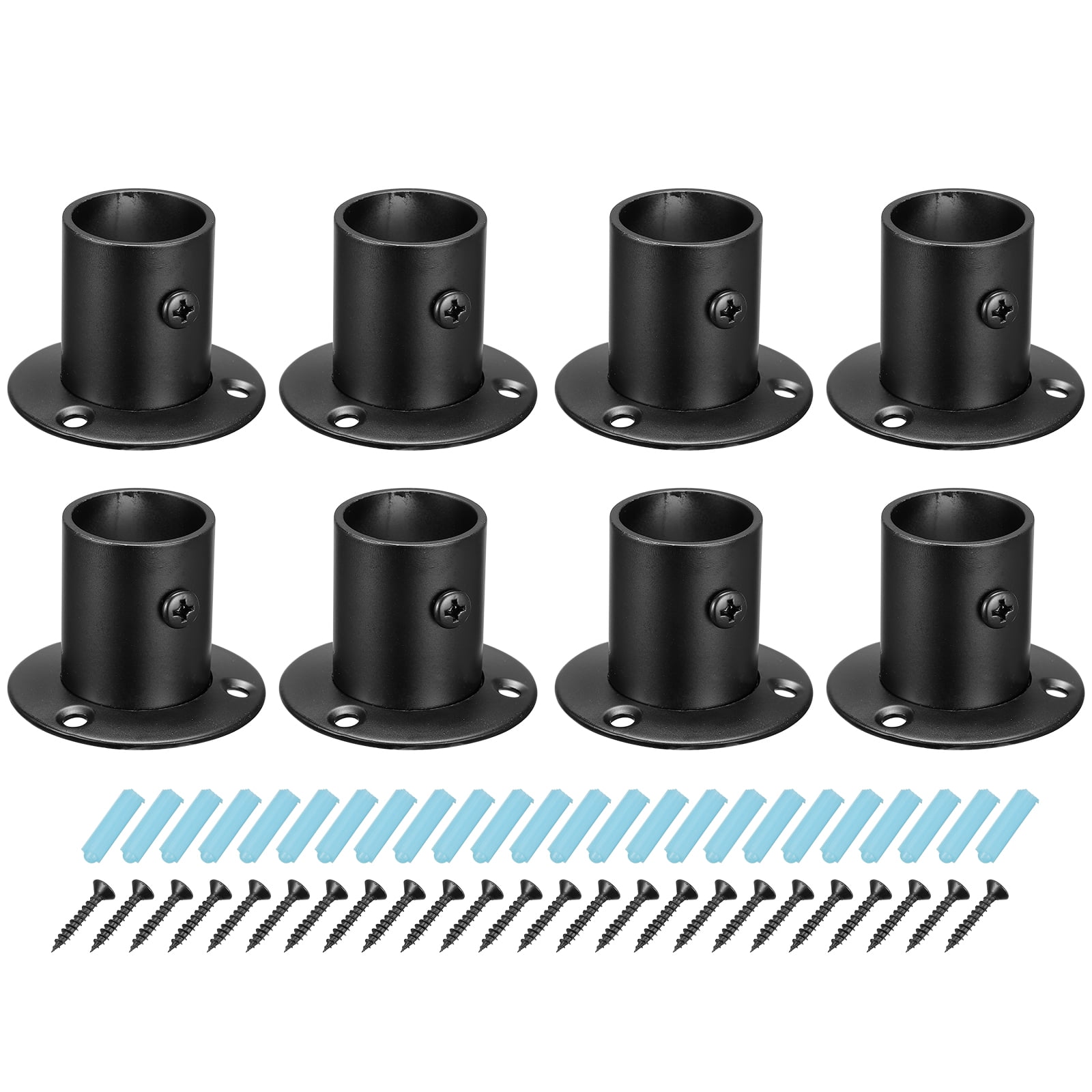 Uxcell 1'' Dia Stainless Steel Pole Sockets Flange Rod Holder Bracket ...