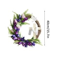 Artificial Flower and Easter Egg Wreath, 15.75 Inch Colorful Spring ...