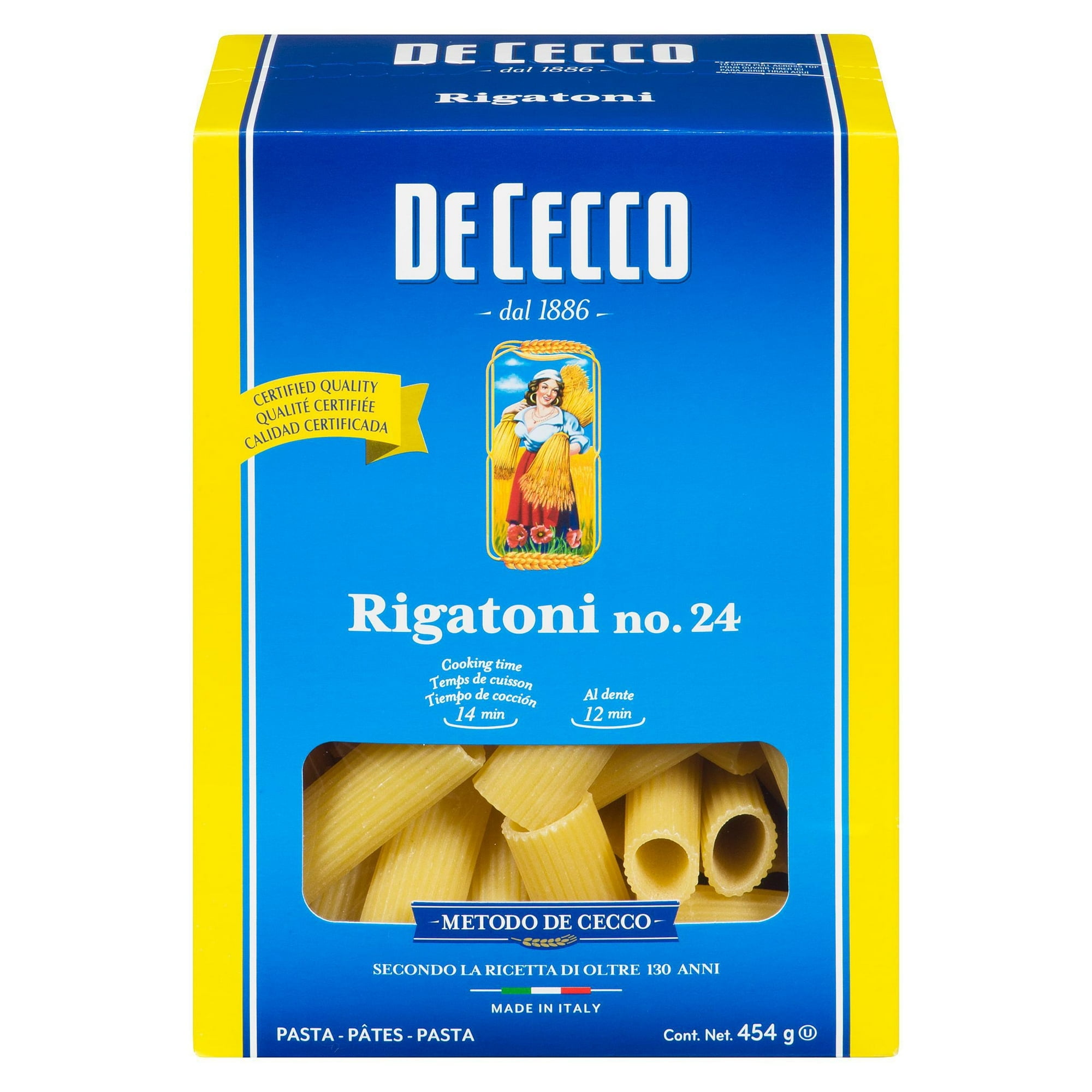 Click here for De Cecco Rigatoni 454 G prices