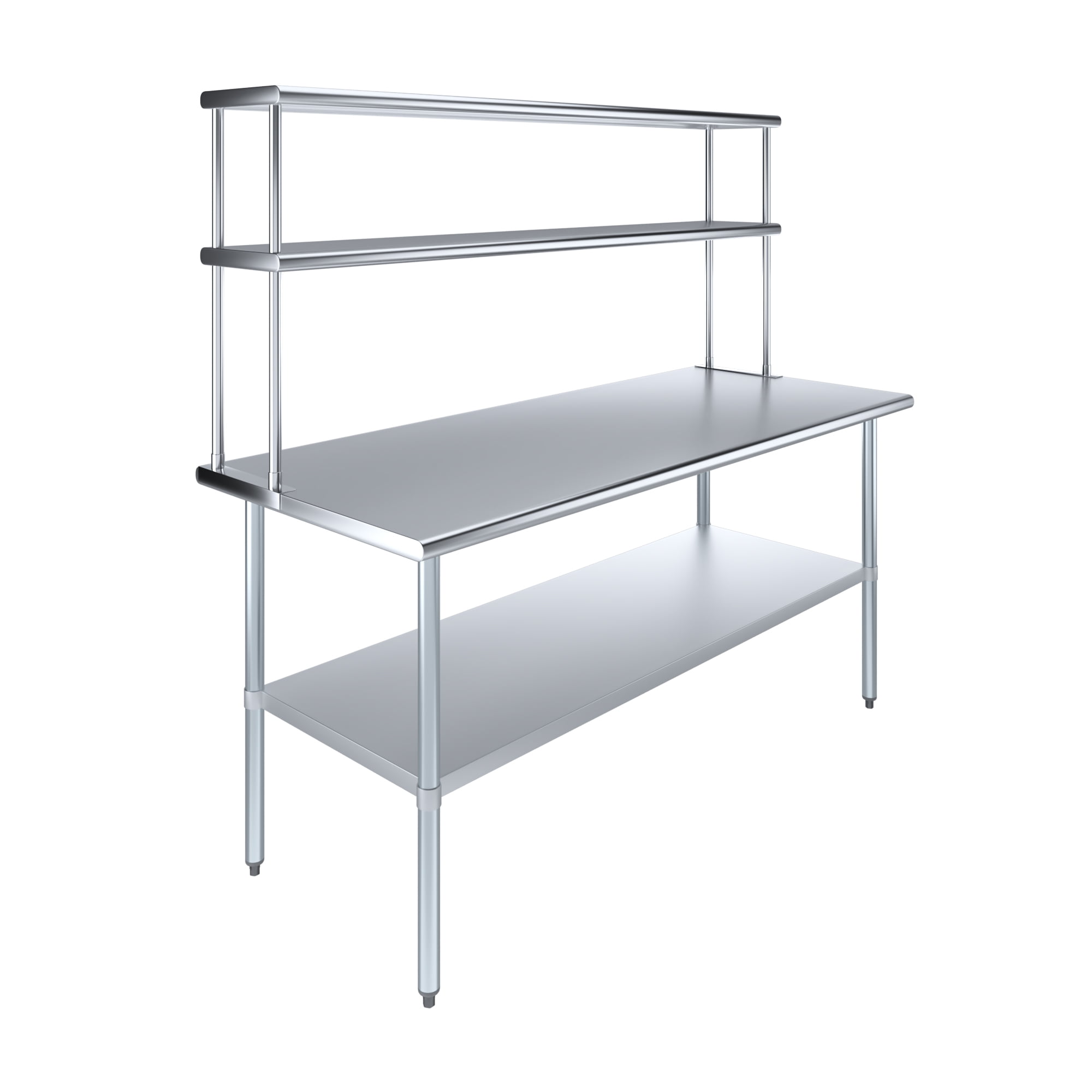 AmGood 30" x 72" Stainless Steel Work Table With 12" Wide Double Tier ...