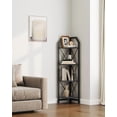 4-Tier Corner Shelf, Industrial Corner Bookshelf, 47.6" Corner Storage ...