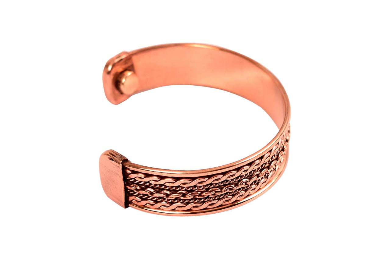 Rudra centre Copper Kada in Rope Wire Pattern - Walmart.com