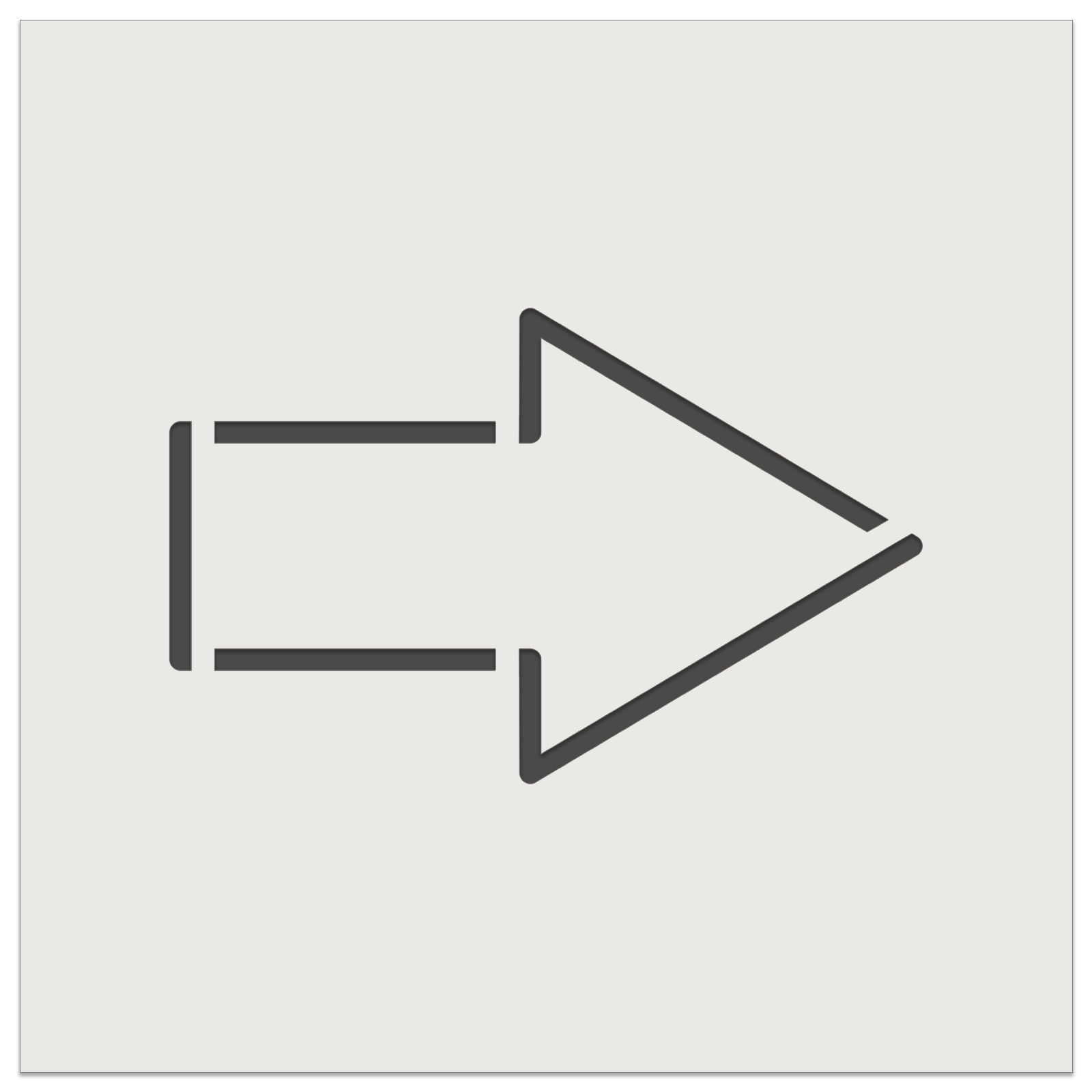 Arrow Rounded Corners Outline DIY Cookie Wall Craft Stencil - 3.5 Inch ...