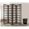 Contemporary 4 Panel Metropolitan Screen Room Divider With Dark ...