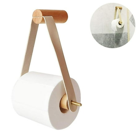 Porte-rouleau de papier toilette en bois, support de rouleau de papier ...