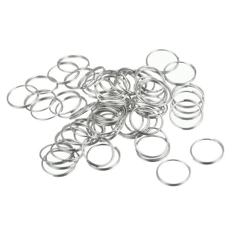 Uxcell Double Loops Split Rings, 14mm Small Round Key Ring Parts ...