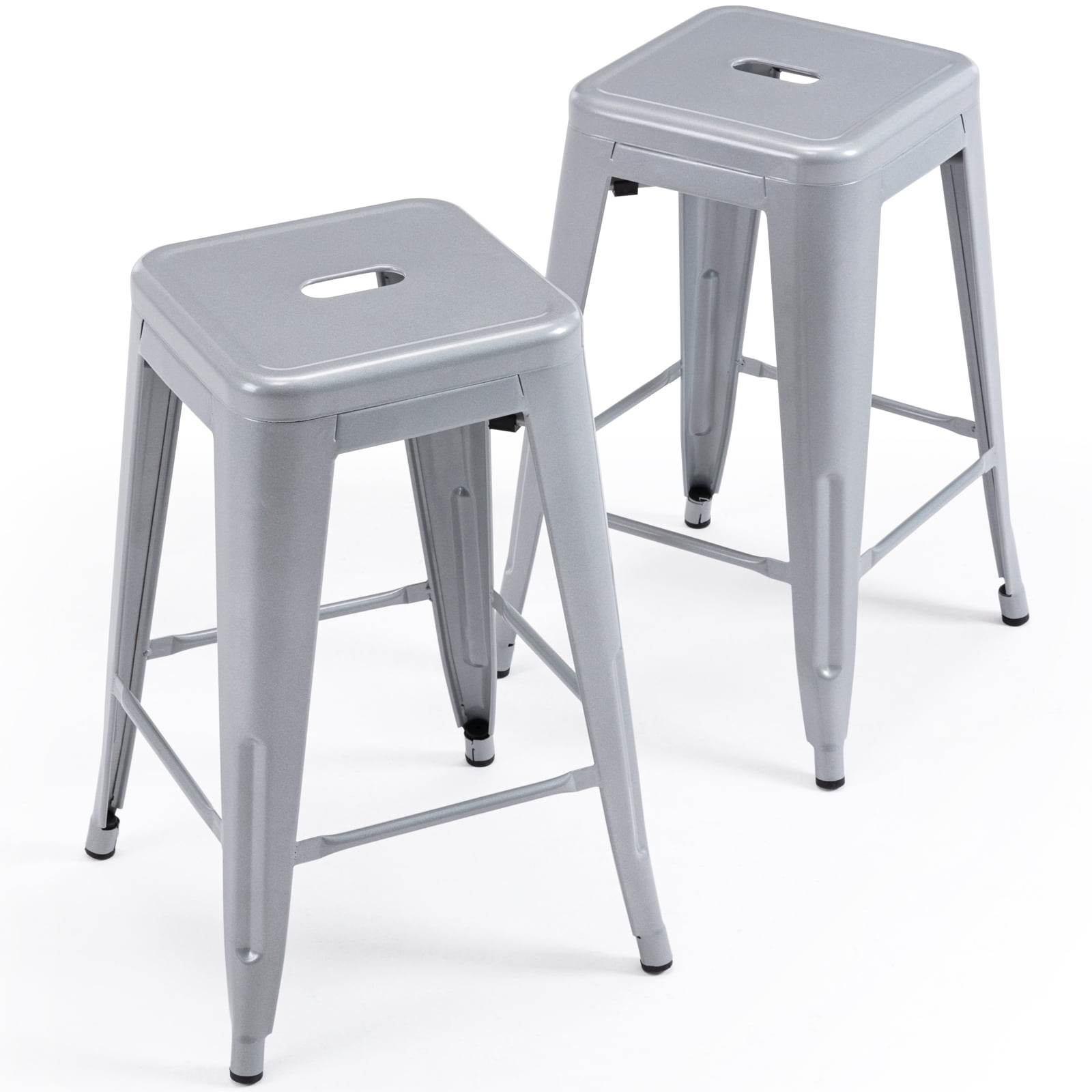 Brage Living Industrial Metal Bar Stools Counter Stool Barstools Modern ...
