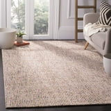SAFAVIEH Abstract Delia Geometric Striped Wool Area Rug, Beige/Rust, 9 ...