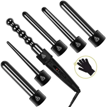 Curling Irons 6 In 1 Ceramic Coating Hair Curler Set With 6 ...