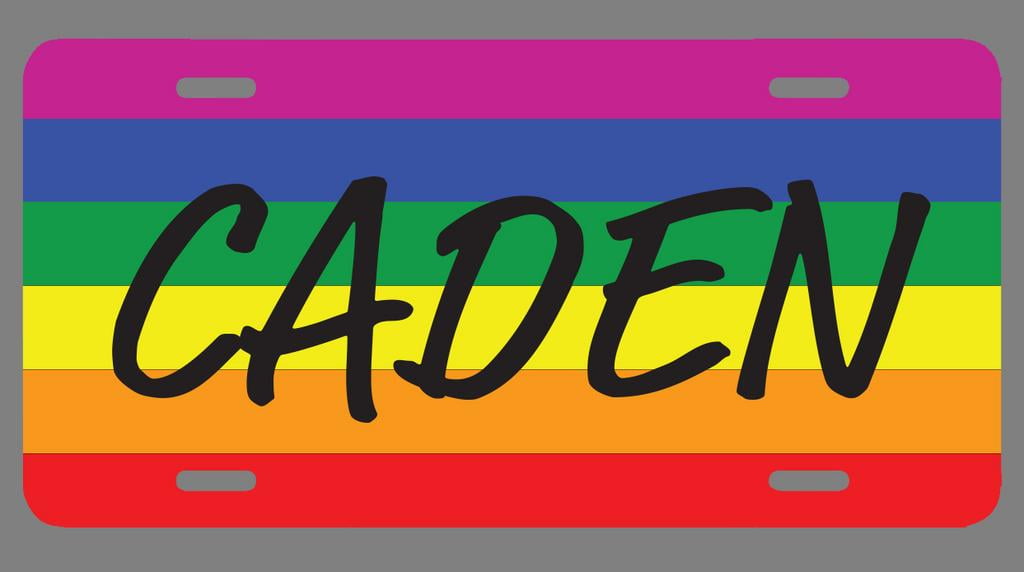Caden Name Pride Flag Style License Plate Tag Vanity Novelty Metal | UV ...