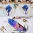 Cloth Napkins Set of 8 Rainy Night Walk Cocktail Napkins Streetlight ...