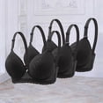 3 Pack Womens Underwire Push Up Bras Floral Embroidered Full Coverage ...