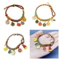 ANXPTIME Handcrafted Woven Bracelet with Five Wealthy Deities Colorful ...
