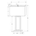 Pemberly Row 28" Black Metal Table Lamp with USB Port and Ivory Shade ...