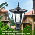 "KMC Solar Powered Lamp Post Light, 75 Lumens, 3"" Base, Aluminum for ...