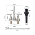 Bathroom Sink Faucet 2 Handles 3 Holes 4 In Centerset Vanity Waterfall ...