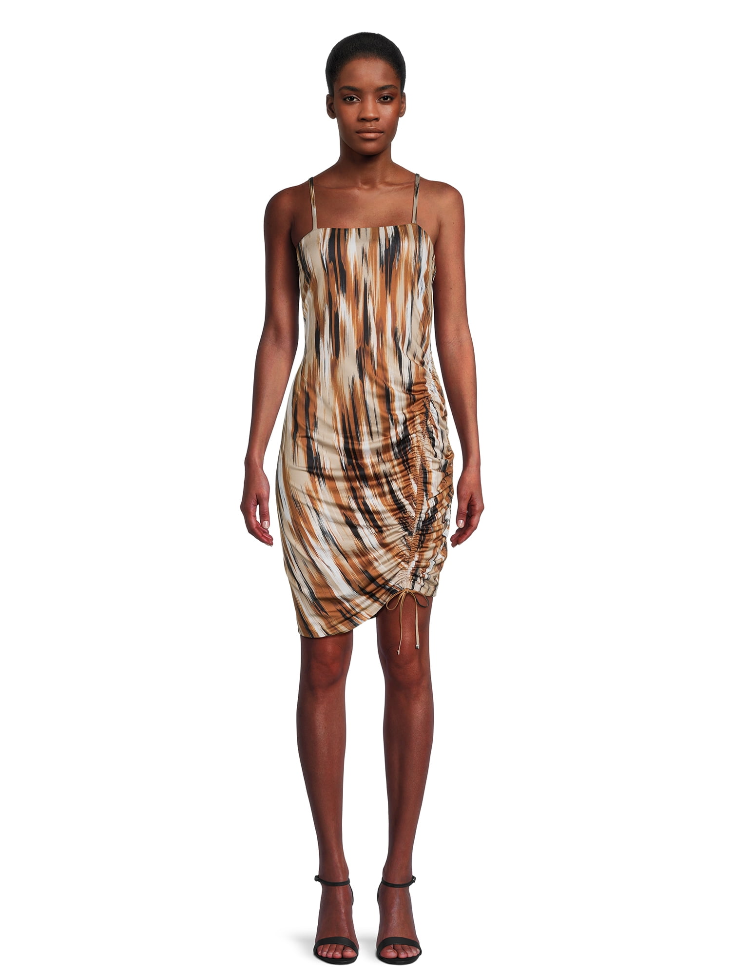 Madden NYC Women's Side Ruched Dress, Sizes XS-3XL - Walmart.com