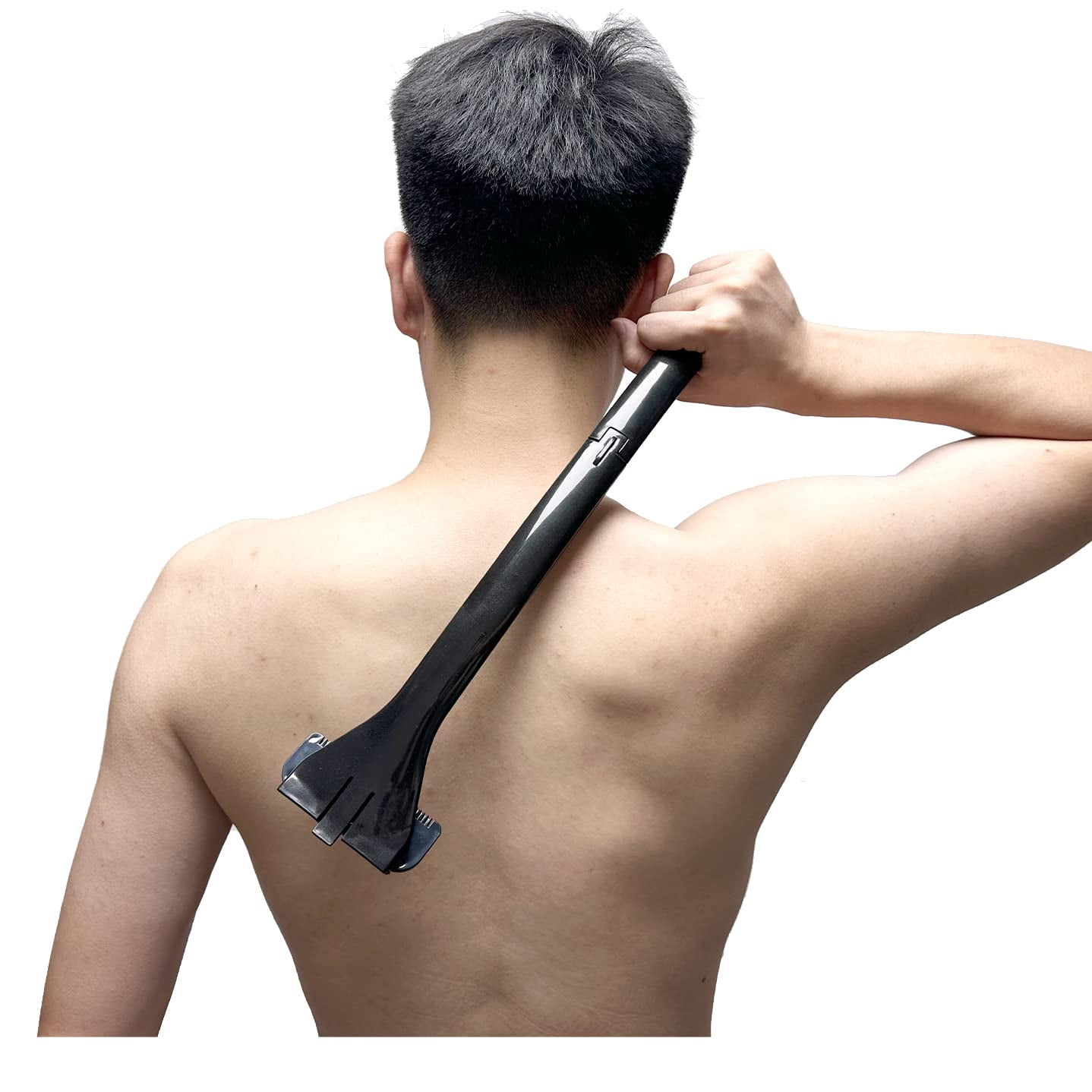 Folding Back Hair Shaver Long Handle for Men, 3.55" Width, Men's Body ...