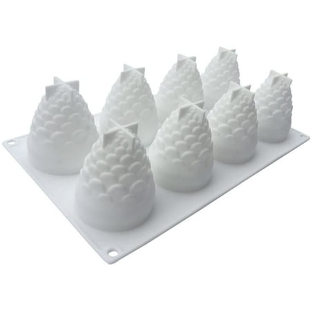 Non-Toxic 3D Pineapple Cone Silicone Mousse Cake Mold White | Walmart ...