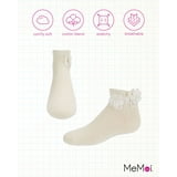 MeMoi Dual Flower Cotton Blend Anklet Sock - Girls - Female, 4, Winter ...