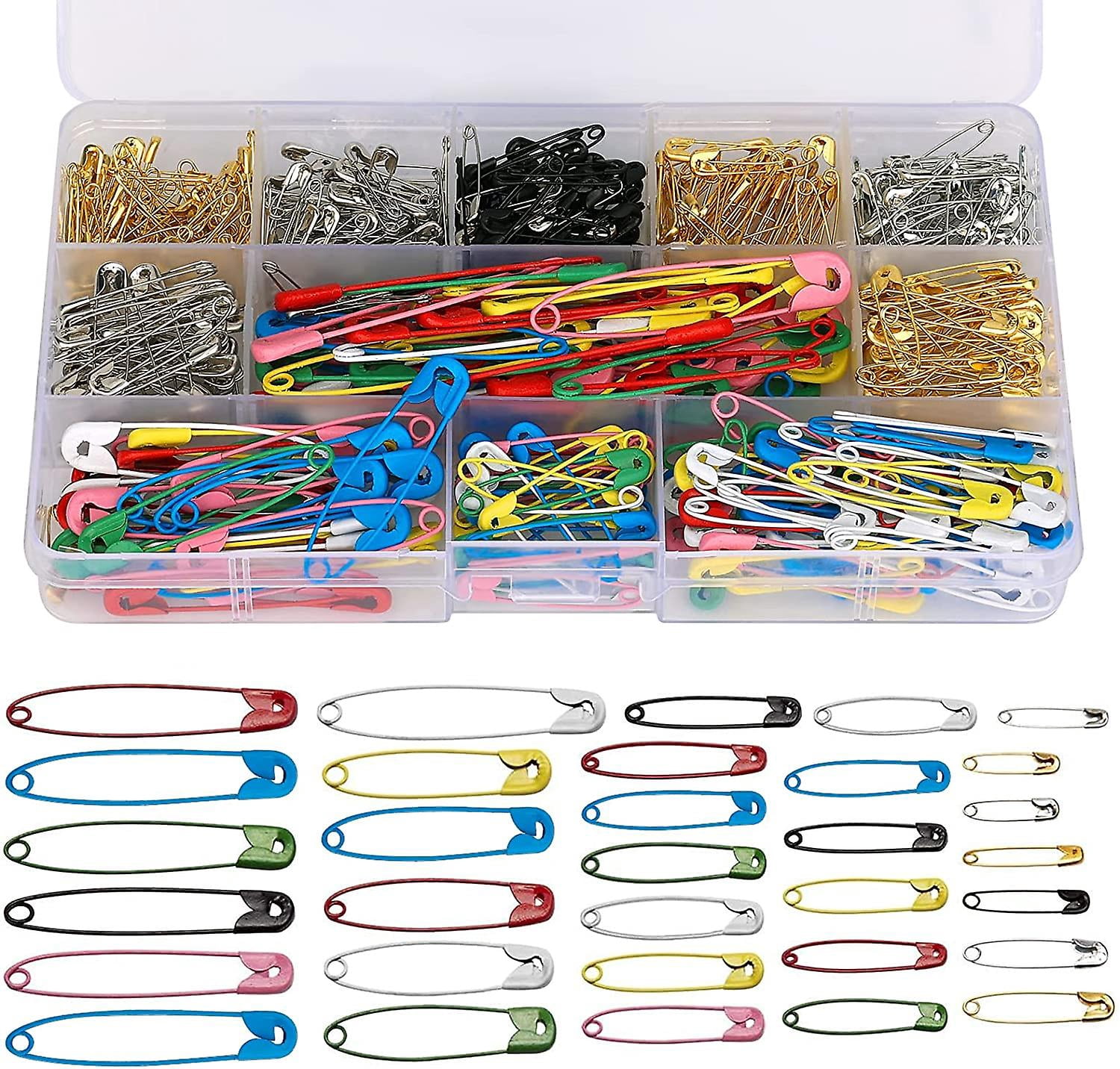 500 Pieces Safety Pins/bulb Pins/large And Small Gourd Pins,19mm 22mm ...