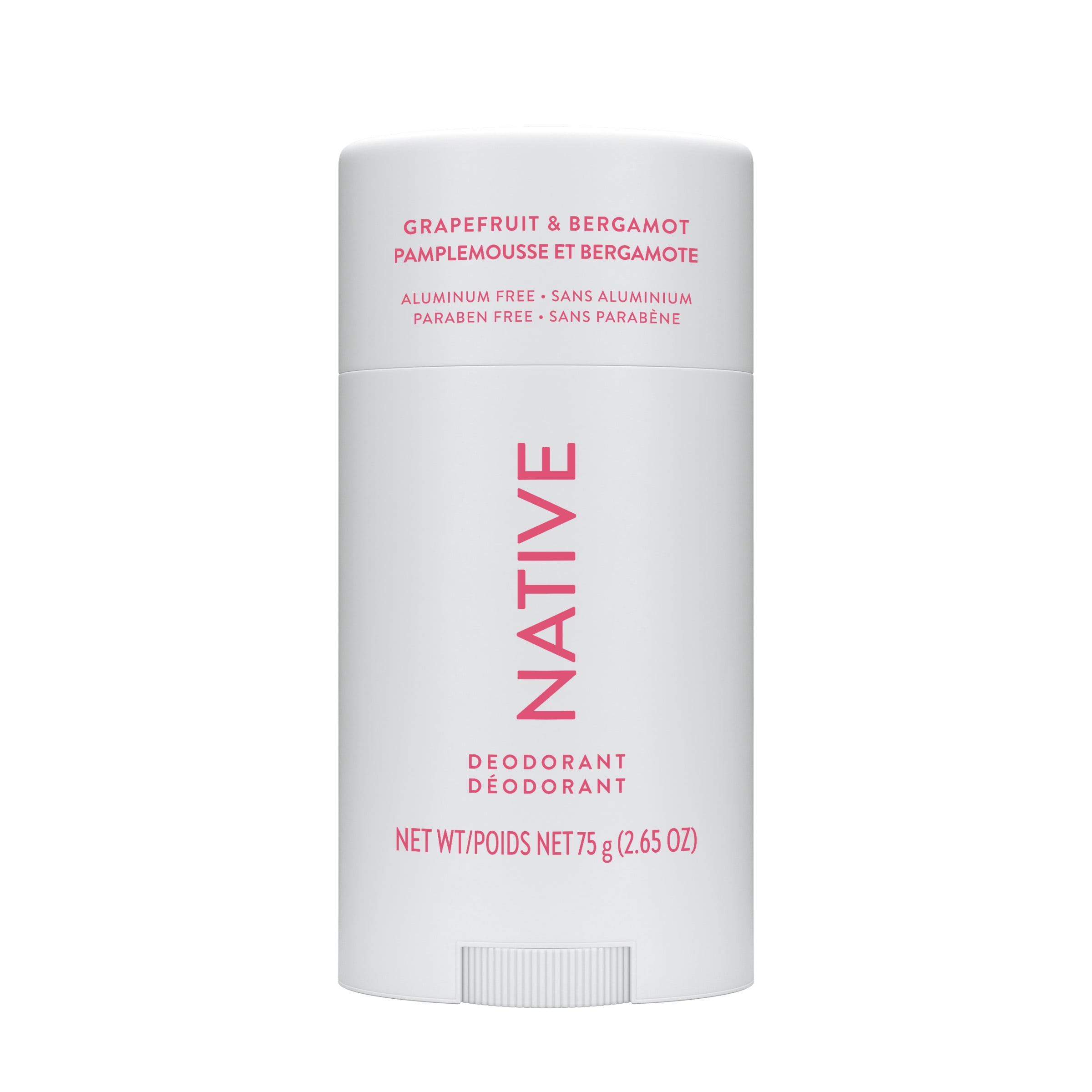 Native Natural Deodorant, Grapefruit & Bergamot, Aluminum Free, 75 g ...