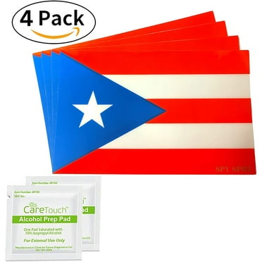 Puerto Rico Flag Sticker (Pack of 2) Puerto Rican Coqui Flag Vinyl Decal - Walmart.com