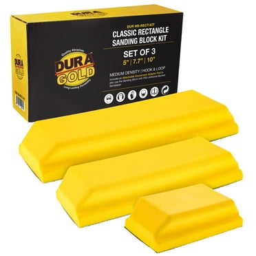 Dura-Gold 12-Piece Contoured Profile 4" Hand Sanding Block Set with 40 ...