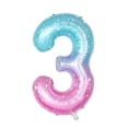 40 Inch Starry Sky Gradient Number 3 Balloons for 3rd Birthday Party ...