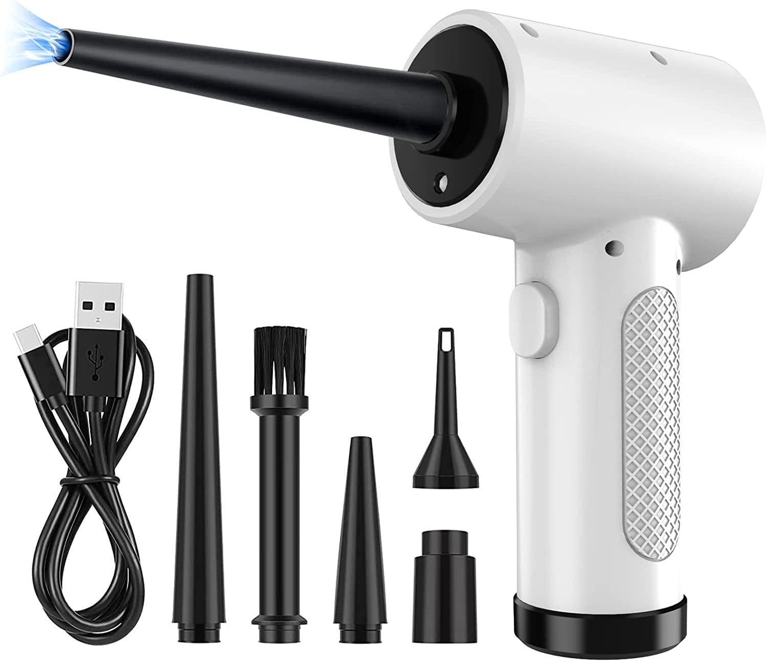 Cordless Compressed Air Duster, 51000RPM, 3 Speed, 6000mAh10W Fast ...