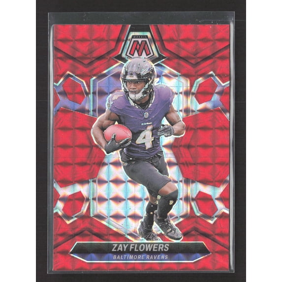 2024 Panini Mosaic Football Zay Flowers #17 Red Prizm - Walmart.com