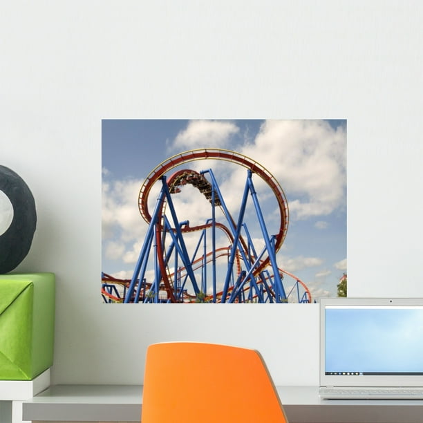 Roller Coaster 2 Wall Mural Decal by Wallmonkeys Vinyl Peel and Stick ...