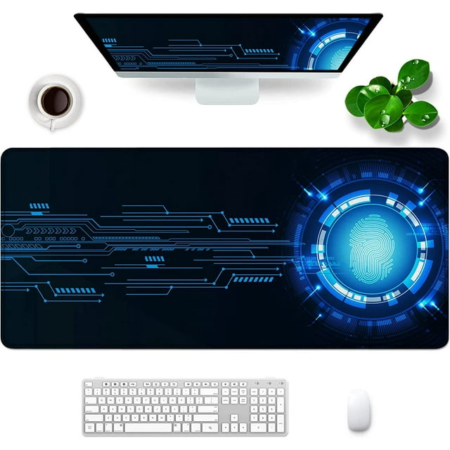 Blue Gaming Mouse Pad XXL Large Mouse Pad 35x15.7x0.12 inch Extra Large ...