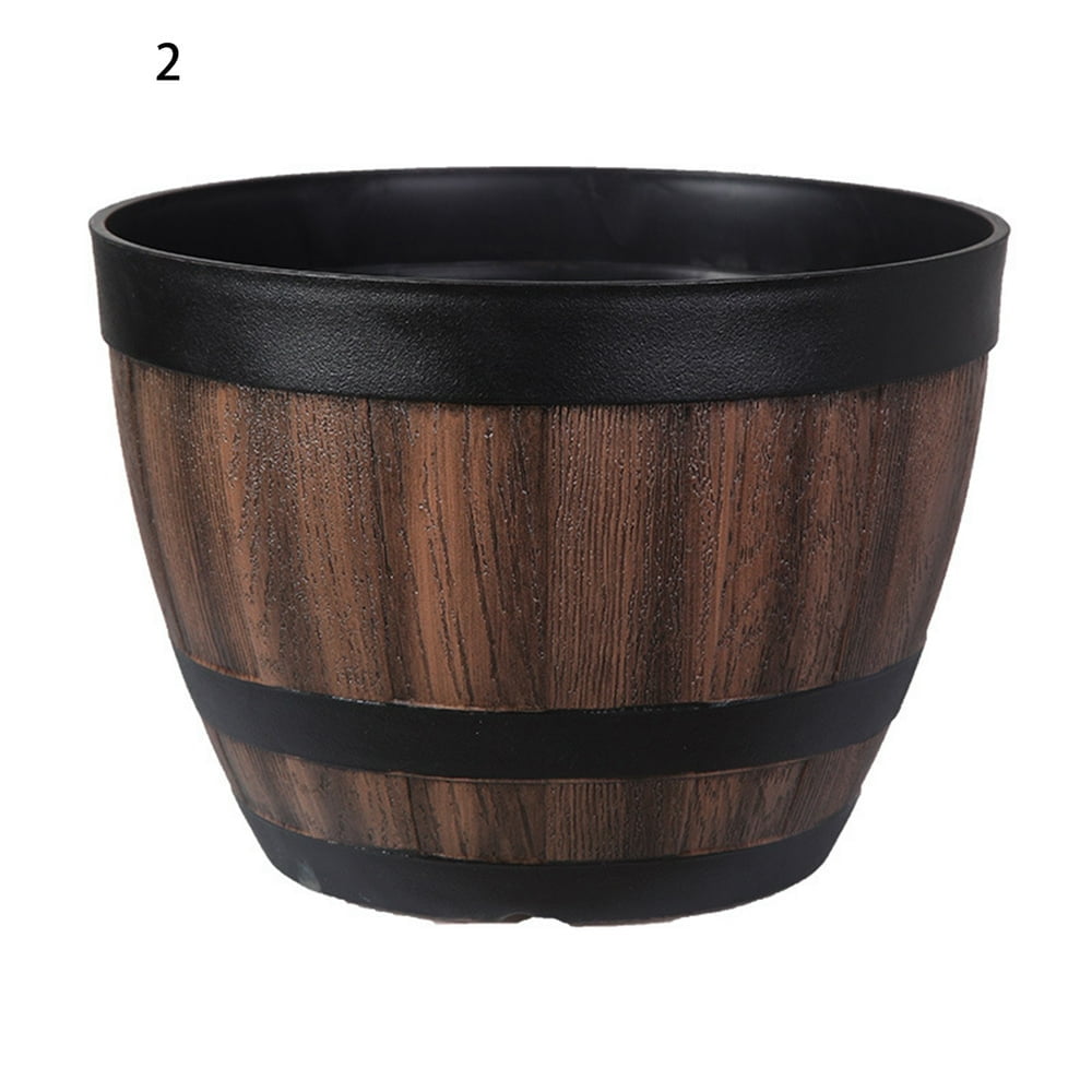 Click here for Generic Plant Pots Whiskey Barrel Planters With Dr... prices
