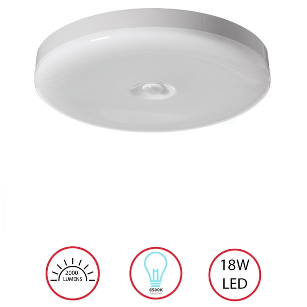 Round 12 Inch Motion Sensor LED Ceiling Light Flush Mount Fixture 6500K ...
