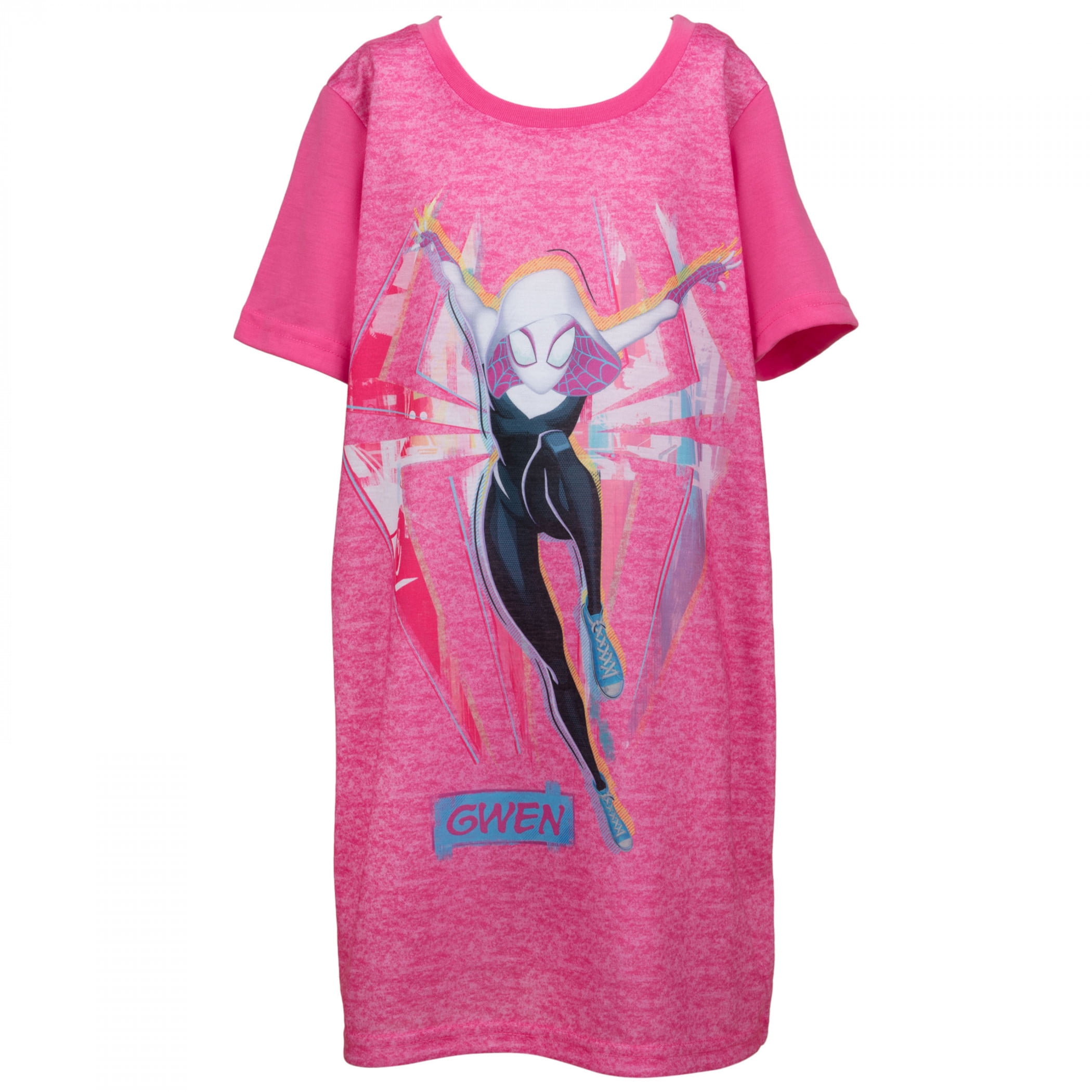 Spider-Gwen Into the Spider-Verse Night Gown Pajamas-Size 8 - Walmart.com