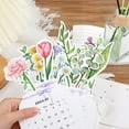 Eudgs Desk Calendar 2024 Cartoon Card Vase Shape Calendar Fresh And ...