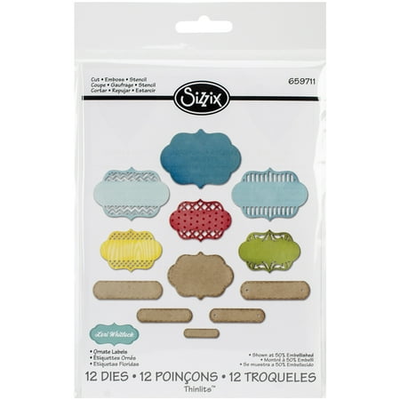 Sizzix Thinlits Dies 12/Pkg -Ornate Labels | Walmart Canada