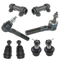 TRQ 6 Piece Steering Suspension Kit Control Arms Ball Joints Tie Rod ...