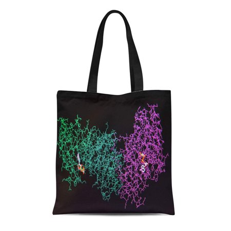 HATIART Canvas Tote Bag Structure of the Protein Molecule Molecular ...