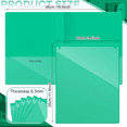 72 Pcs Green Plastic Take-Home Folders with 2 Pockets, Letter Size, 1/2 ...