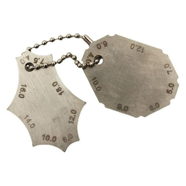 MYG .Welding gauge key pocket gauge 2-piece weld inspection ruler ...