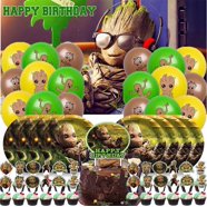 Groot for Party Supplies Birthday Decorations Plates Banner Kids Cake ...