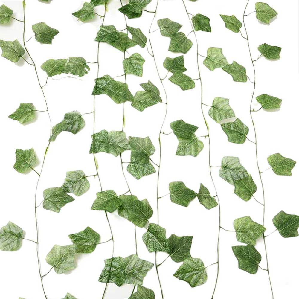 12pcs Artificial Ivy Fake Vines Greenery Leaves UV Resistant Hanging ...